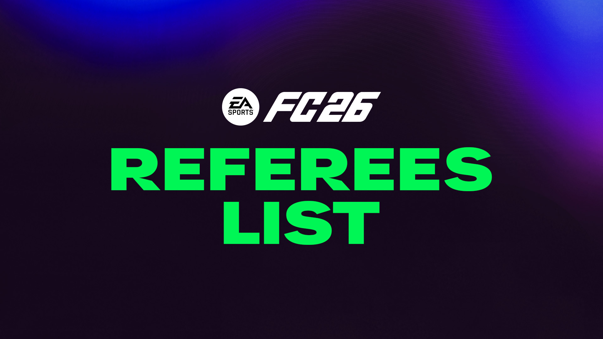 FC 26 Referees – FIFPlay